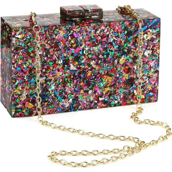 Bags | Women Clutches Evening Bags Acrylic Multicolor Purses And ...